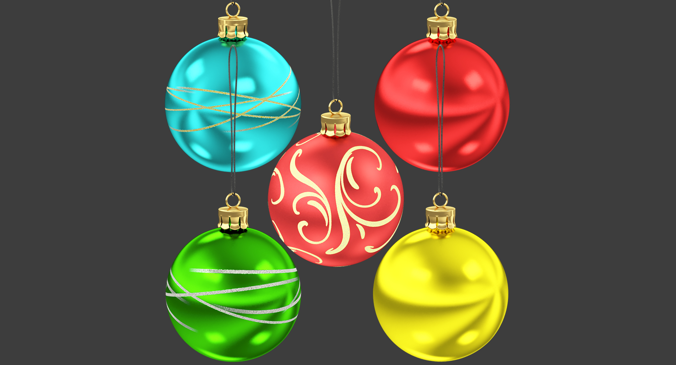3D christmas balls v5 - TurboSquid 1420098