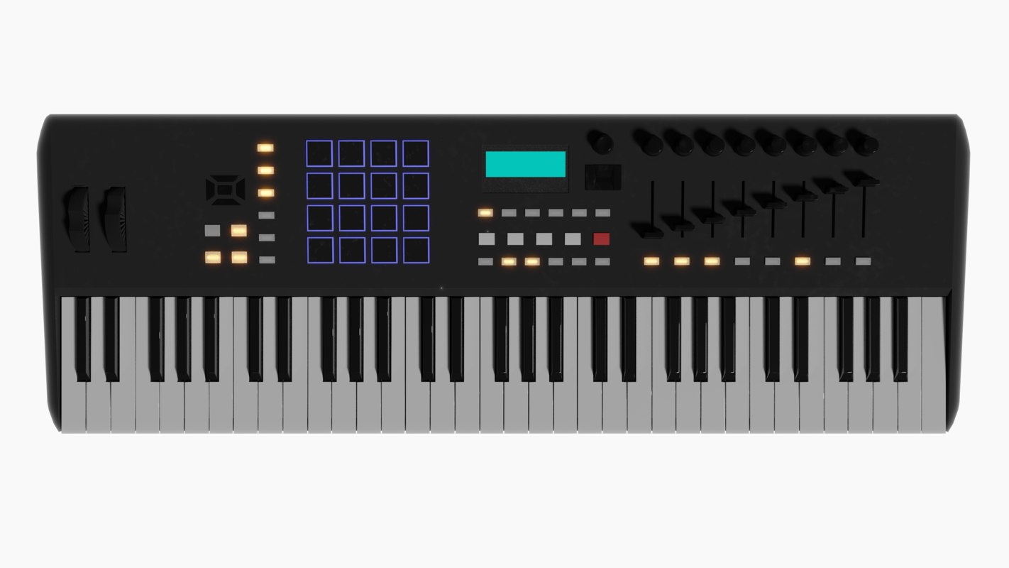 Midi keyboard 3D model - TurboSquid 1420612