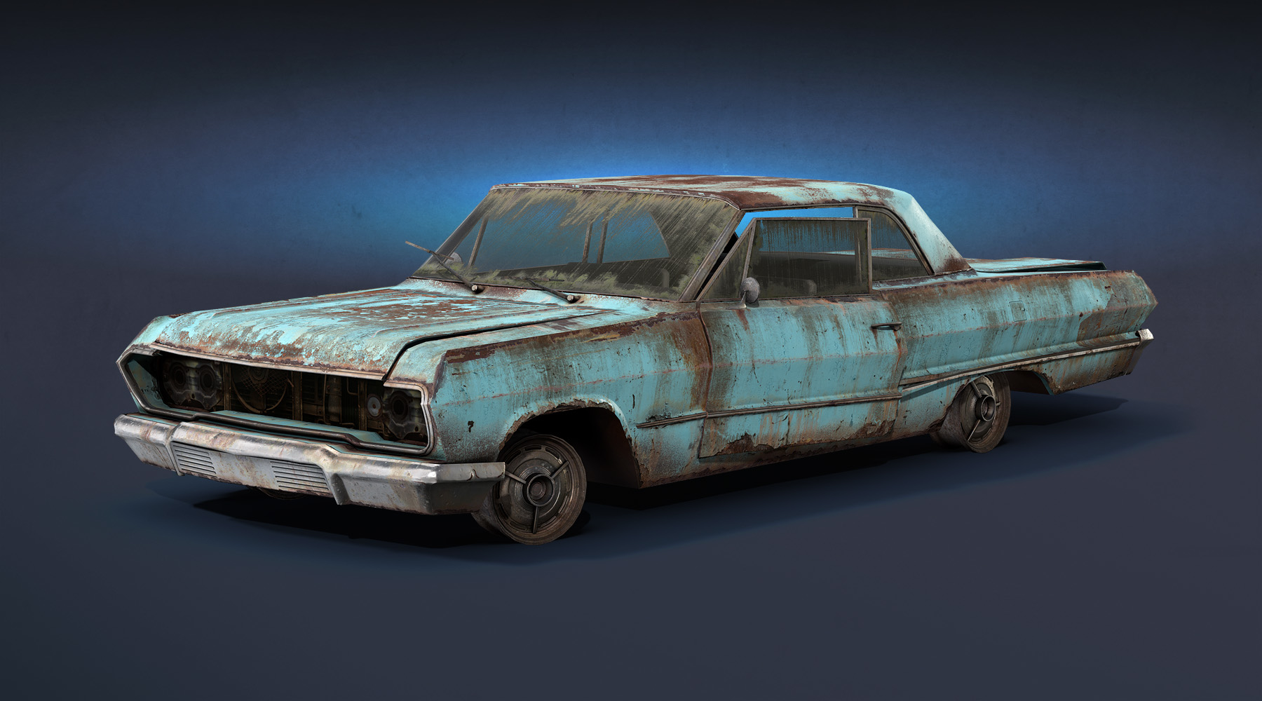 3D low-poly muscle car model - TurboSquid 1420756