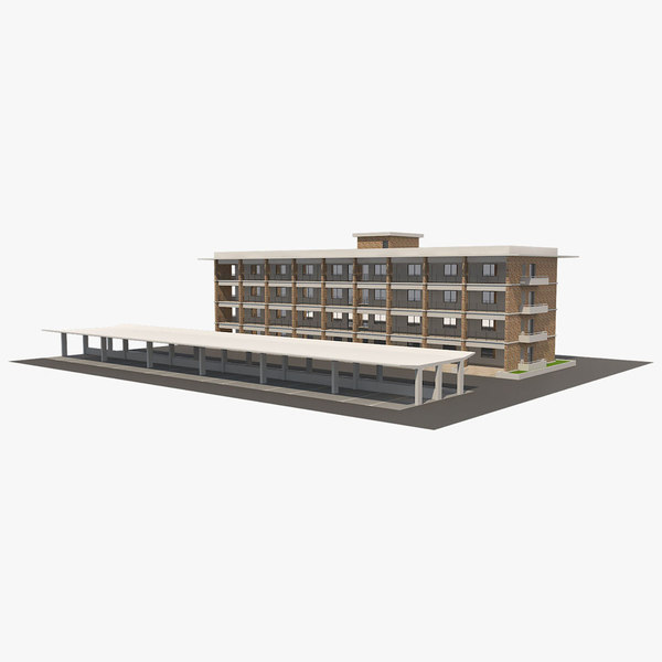 3D hotel building 1 model - TurboSquid 1420940