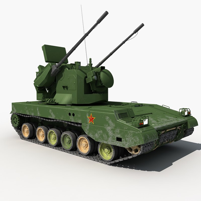 China pgz-09 self-propelled antiaircraft 3D model - TurboSquid 1421024