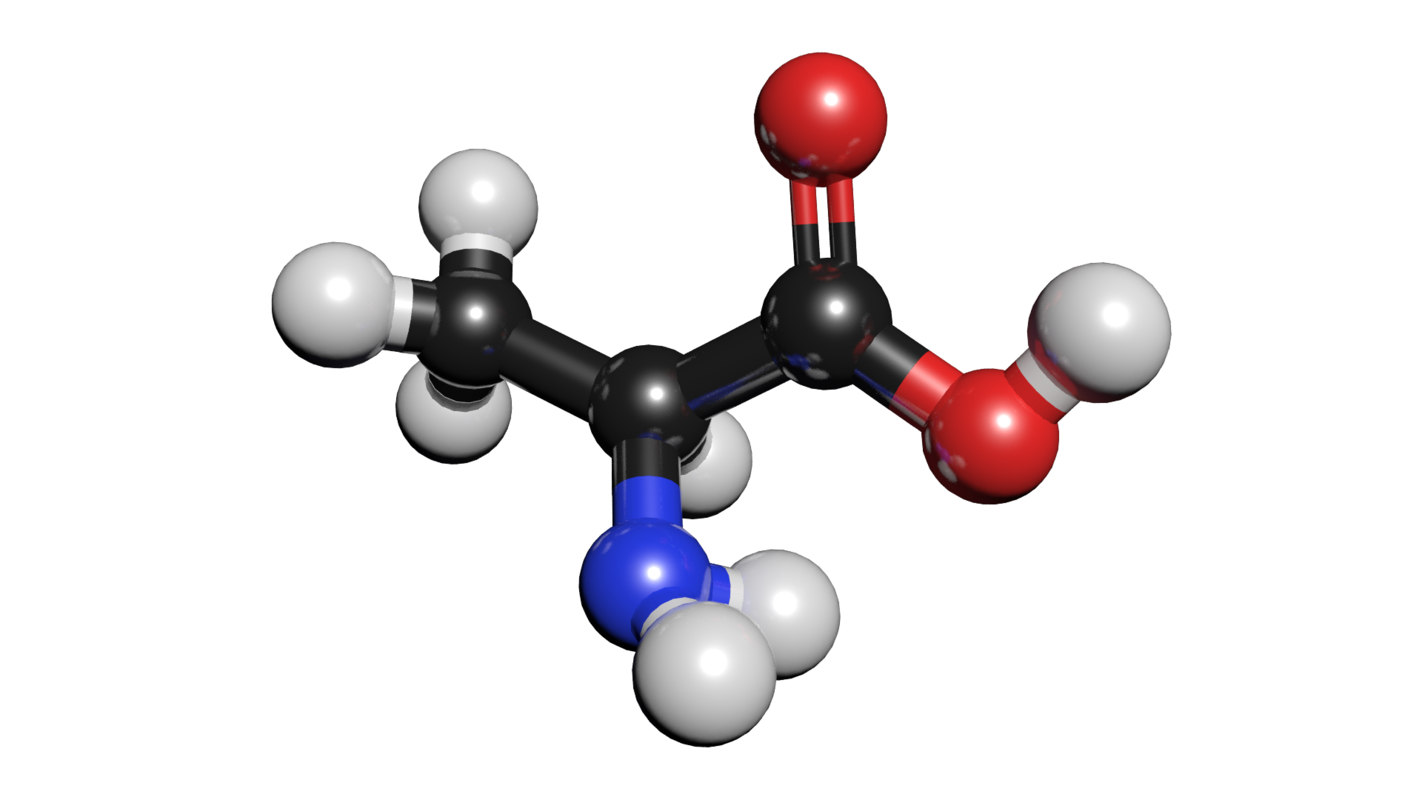 3D model c3h7no2 molecule alanine - TurboSquid 1421056