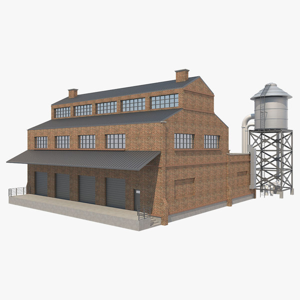Factory building 3D model - TurboSquid 1254695