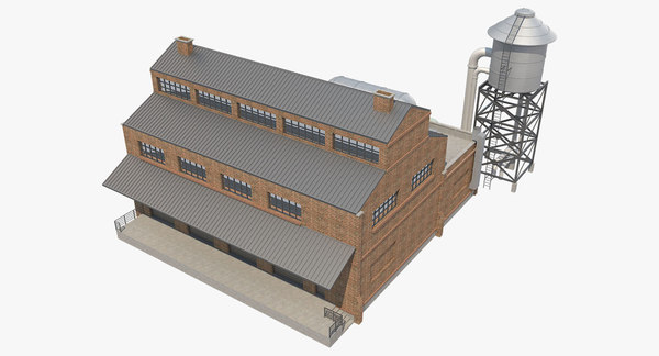 Factory building 3D model - TurboSquid 1254695