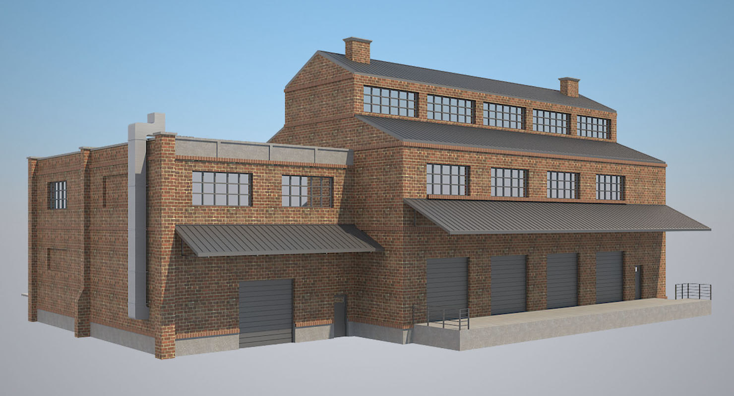 3D factory building model - TurboSquid 1254913