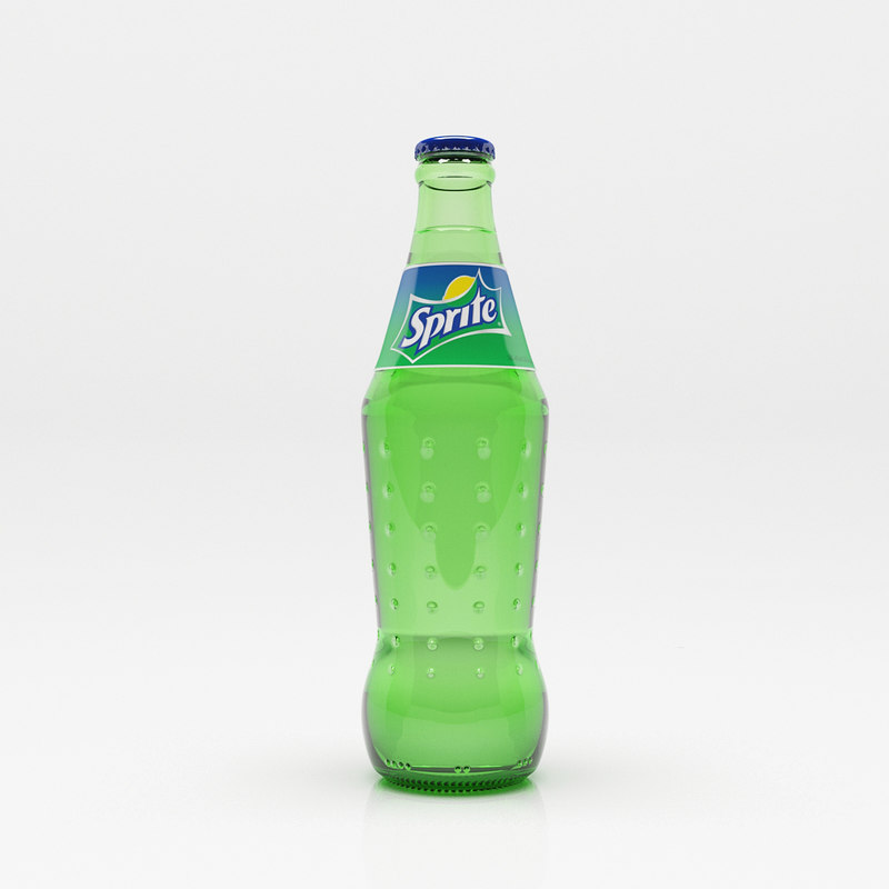 Sprite glass bottle 3D - TurboSquid 1421131