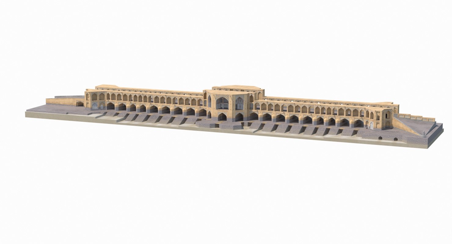 3D khaju bridge - TurboSquid 1421394