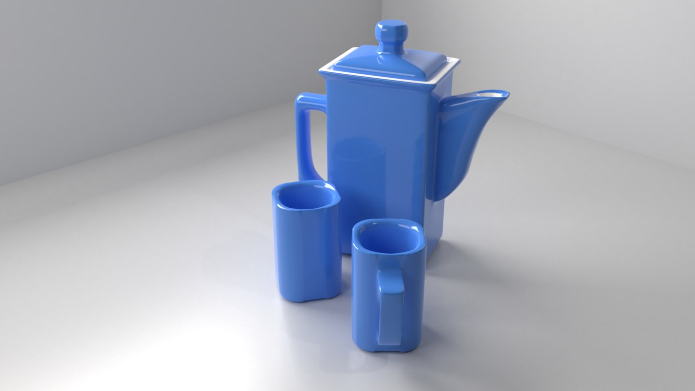 3D model jug cup set - TurboSquid 1421380