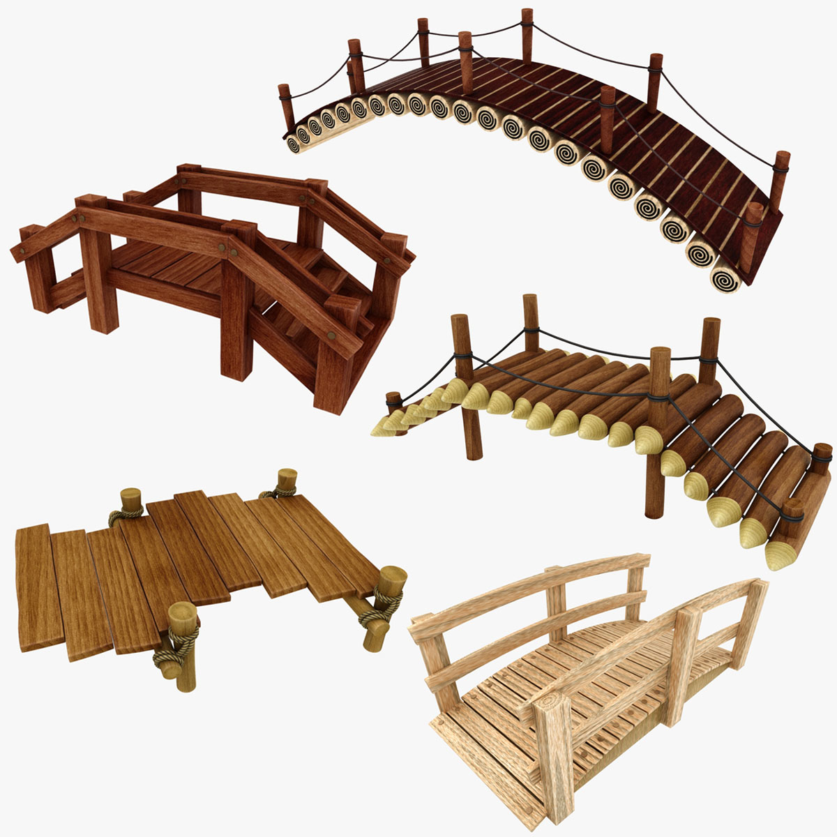 Cartoon bridge model - TurboSquid 1421415