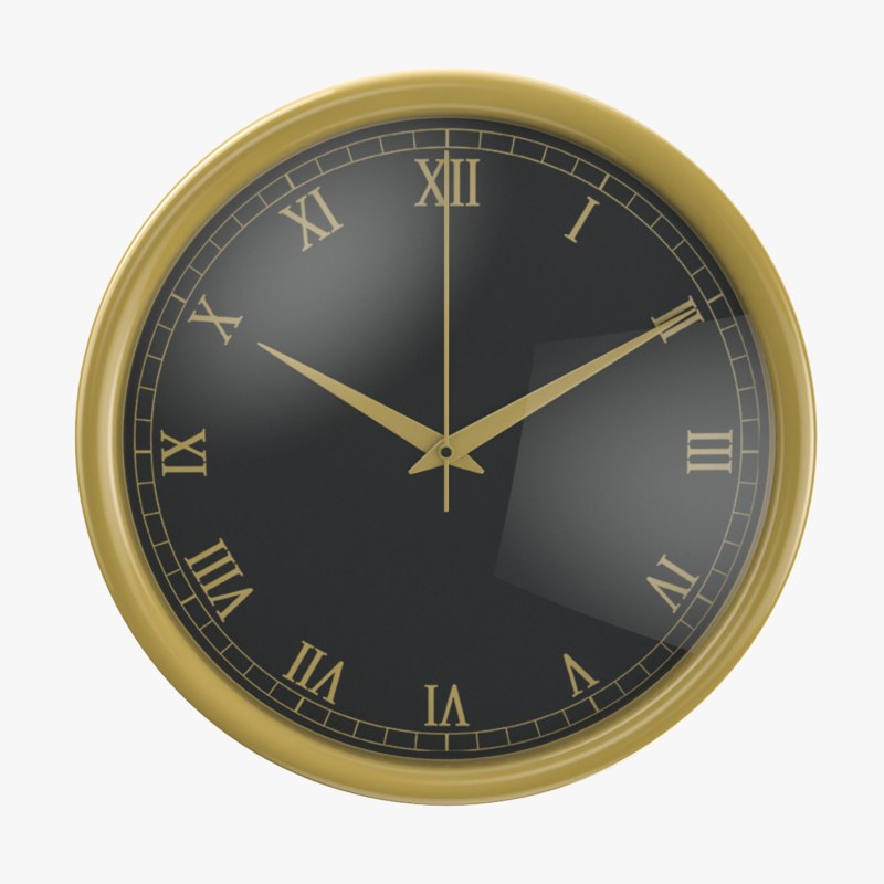 3D wall 06 clock model - TurboSquid 1421458
