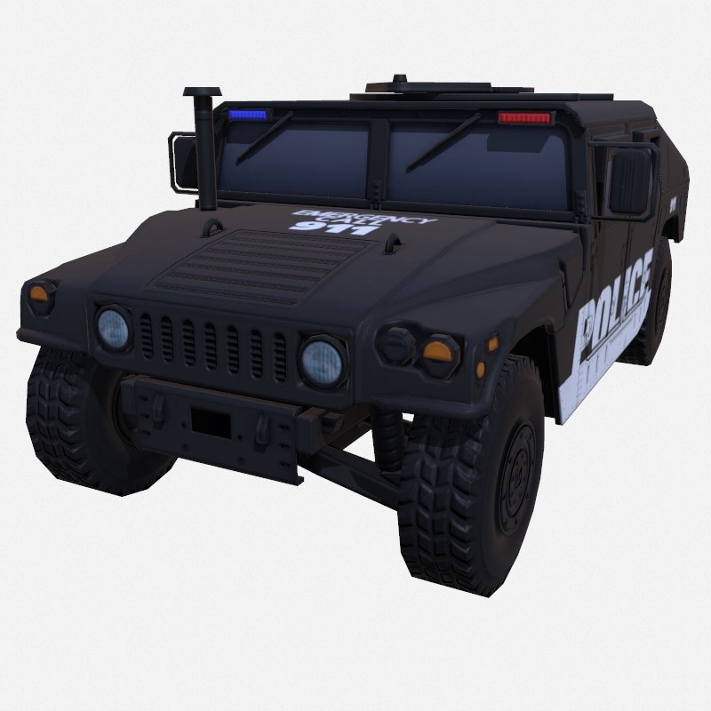 3D car military black police model - TurboSquid 1421482