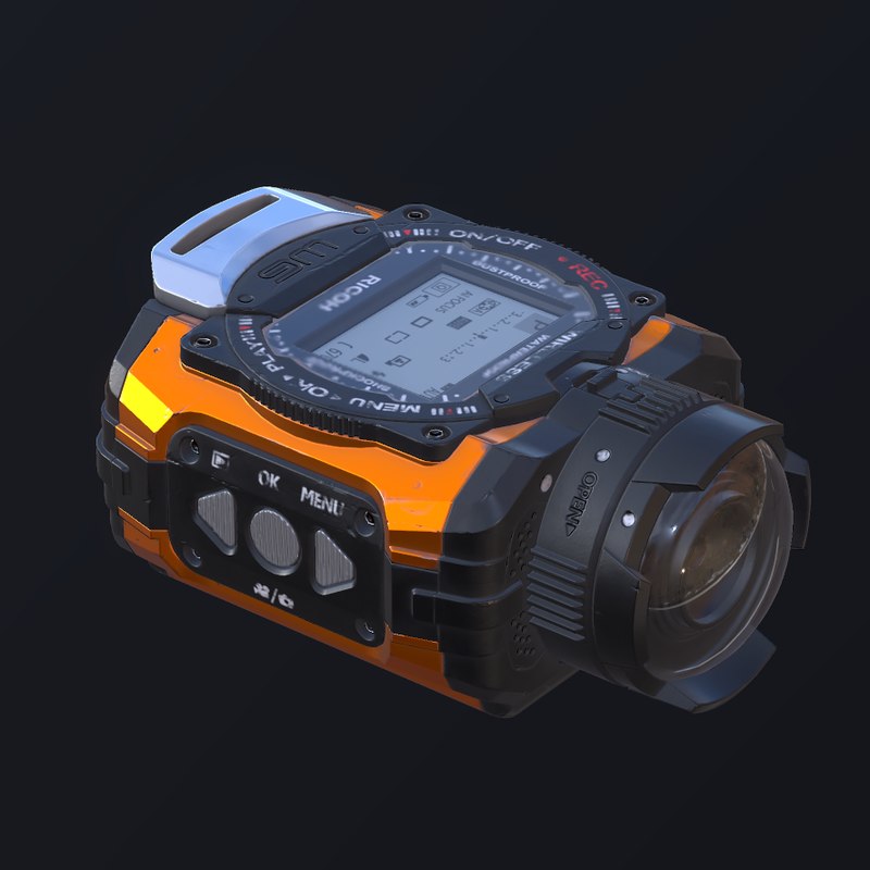Action camera ricoh 3D model - TurboSquid 1421494