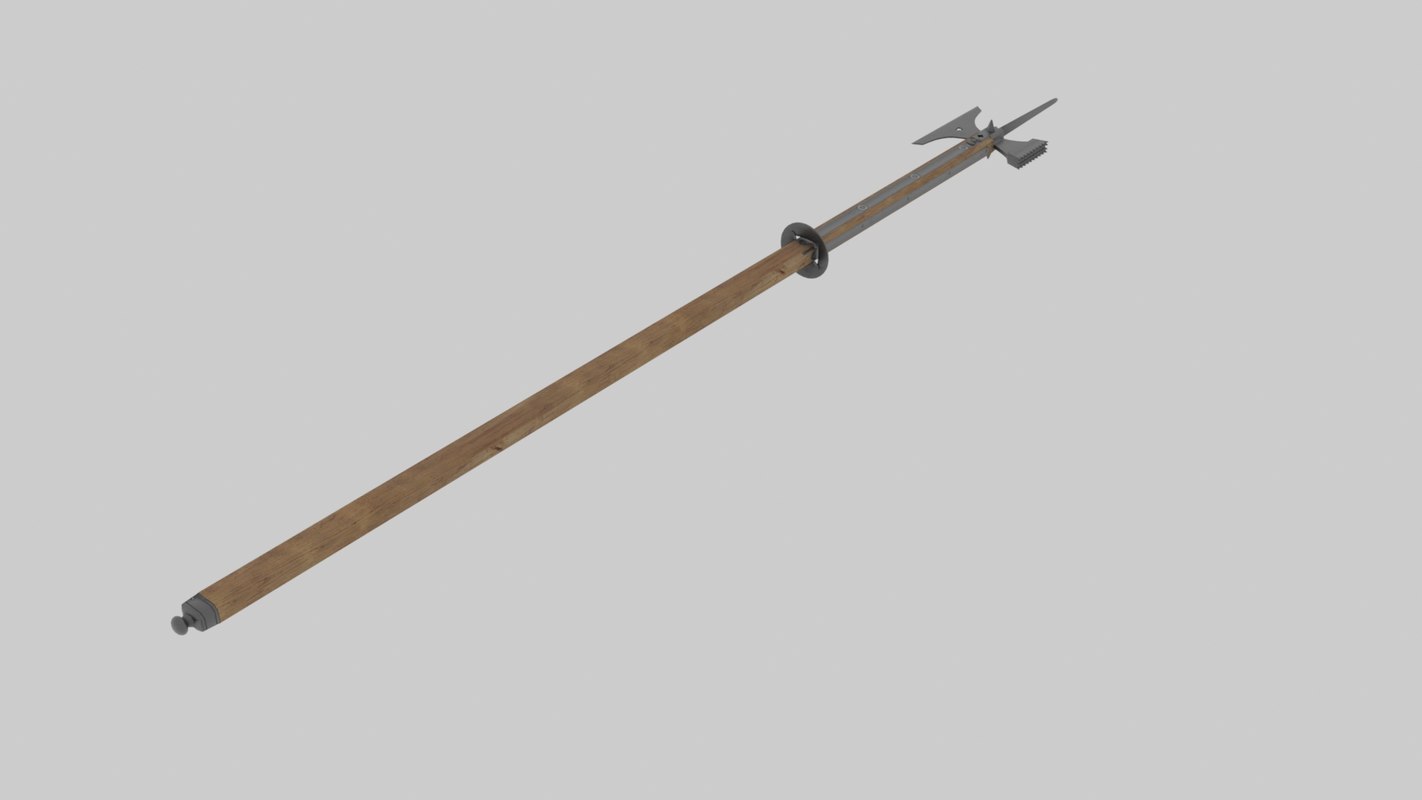3D historically knightly pole axe - TurboSquid 1421502