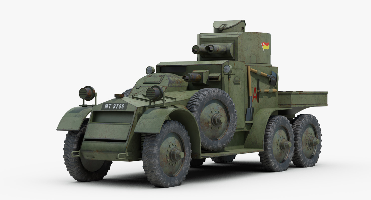British lanchester mk2 armored car 3D model - TurboSquid 1421775