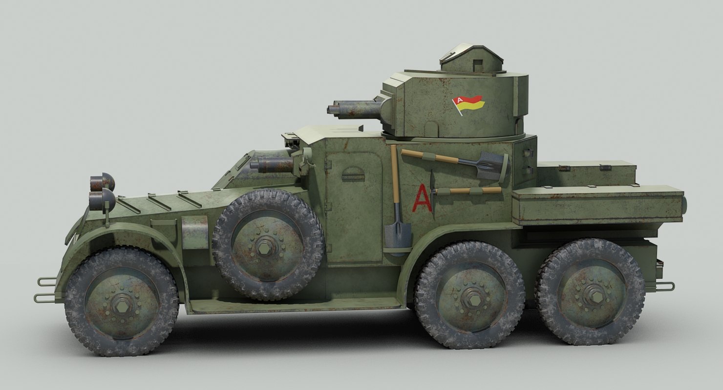 British lanchester mk2 armored car 3D model - TurboSquid 1421775