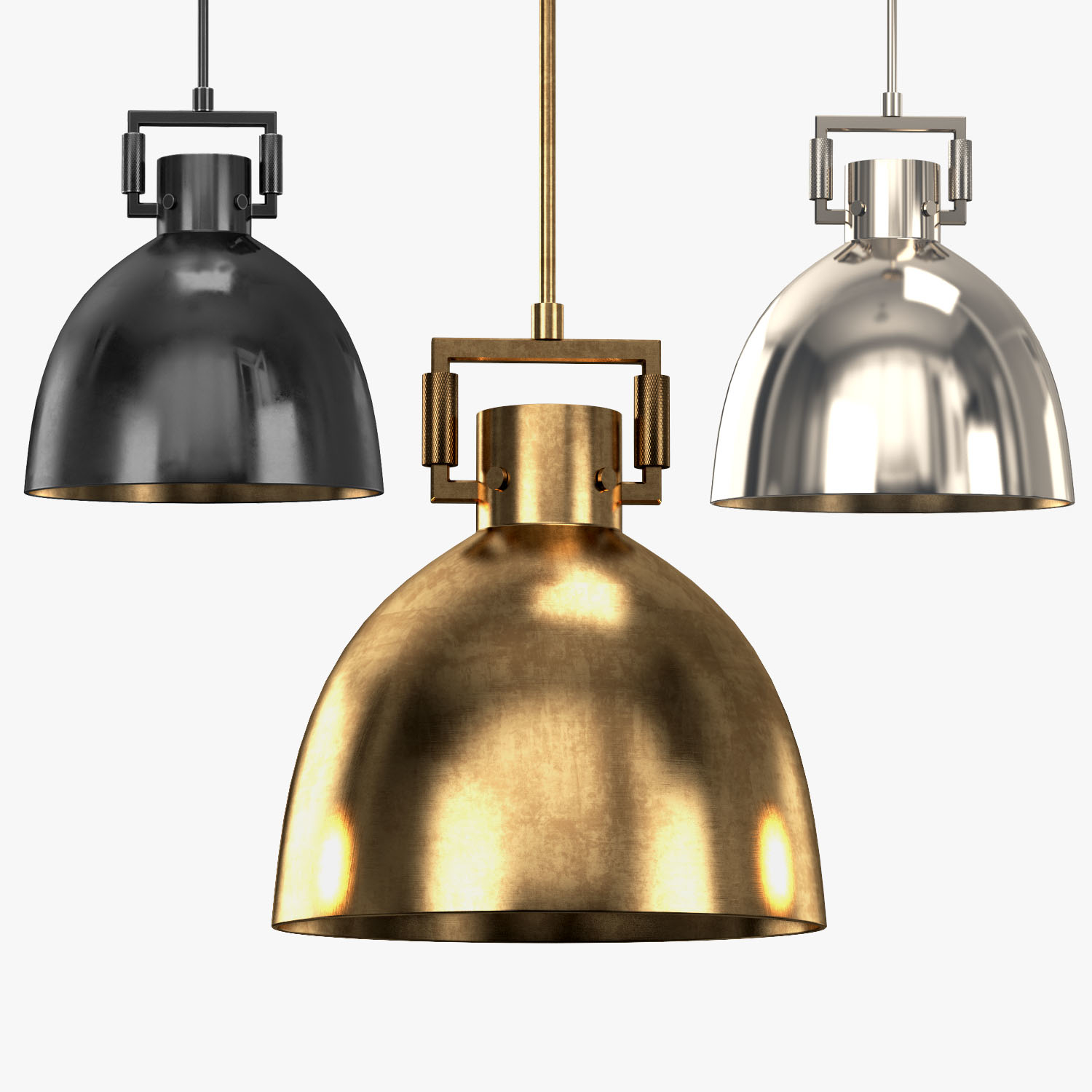 Machinist metal cloche pendant 3D - TurboSquid 1421991