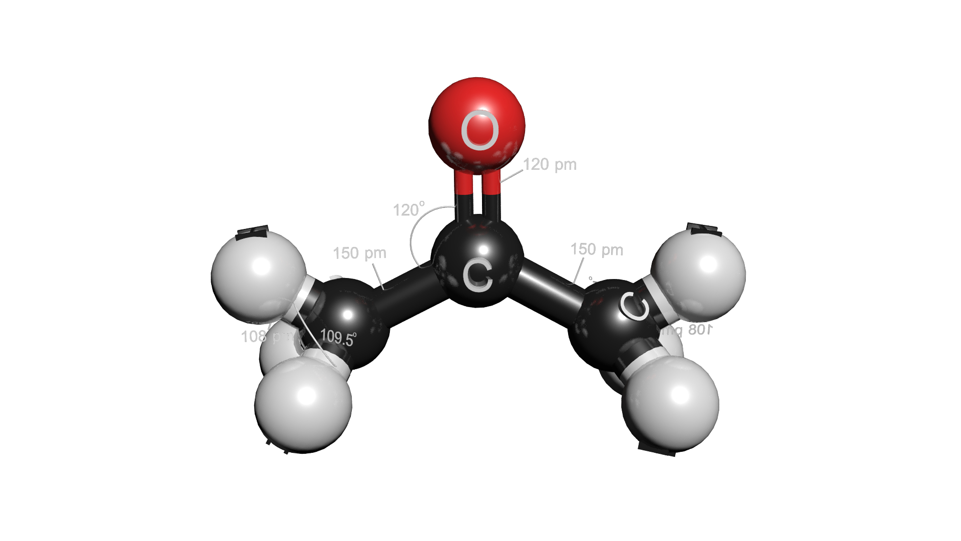 C3h6o molecule acetone 3D model - TurboSquid 1420779