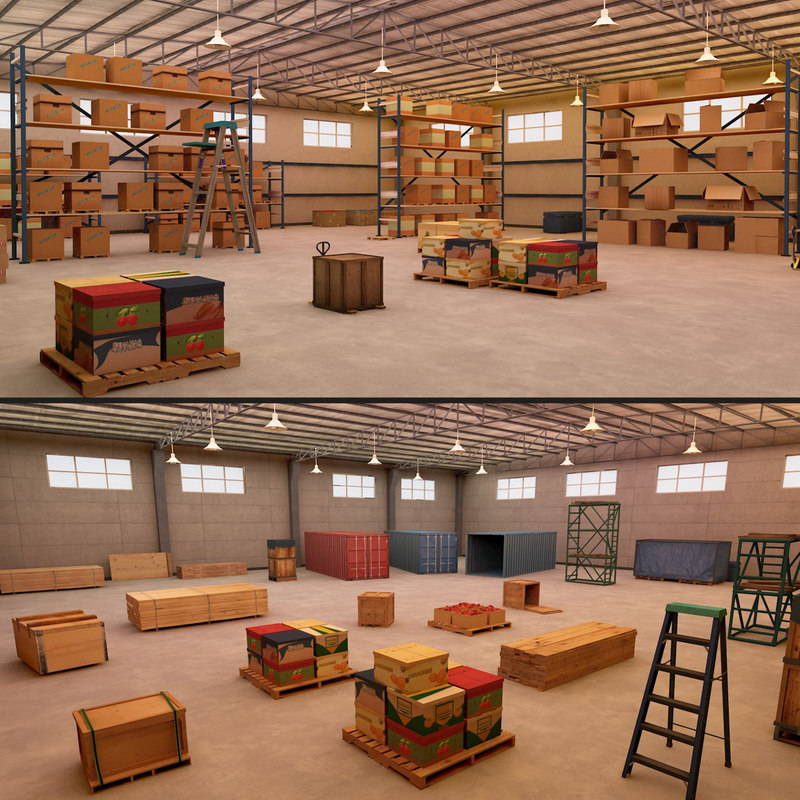 Modular warehouse scenes 3D model - TurboSquid 1422210