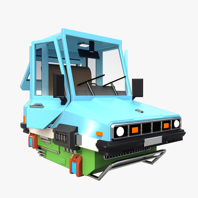 3D cartoon hover car model - TurboSquid 1422207