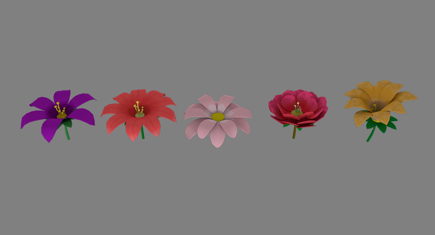 Cartoon Flower 3D Models for Download | TurboSquid