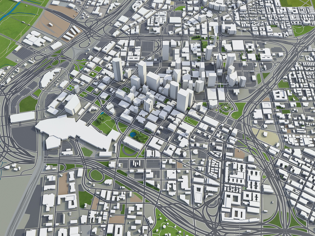 3D dallas city town model - TurboSquid 1334282
