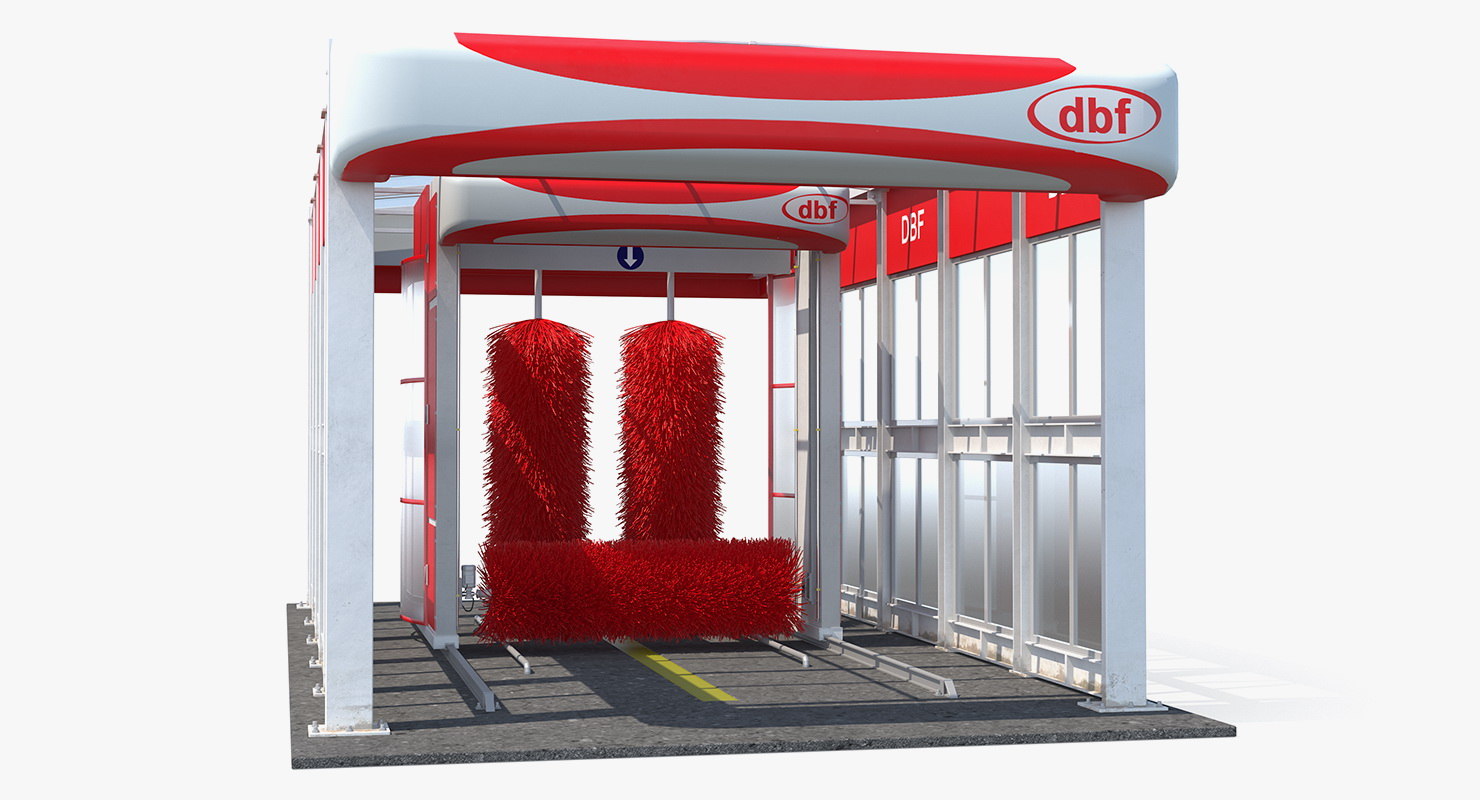 3D model automatic car wash auto - TurboSquid 1422826