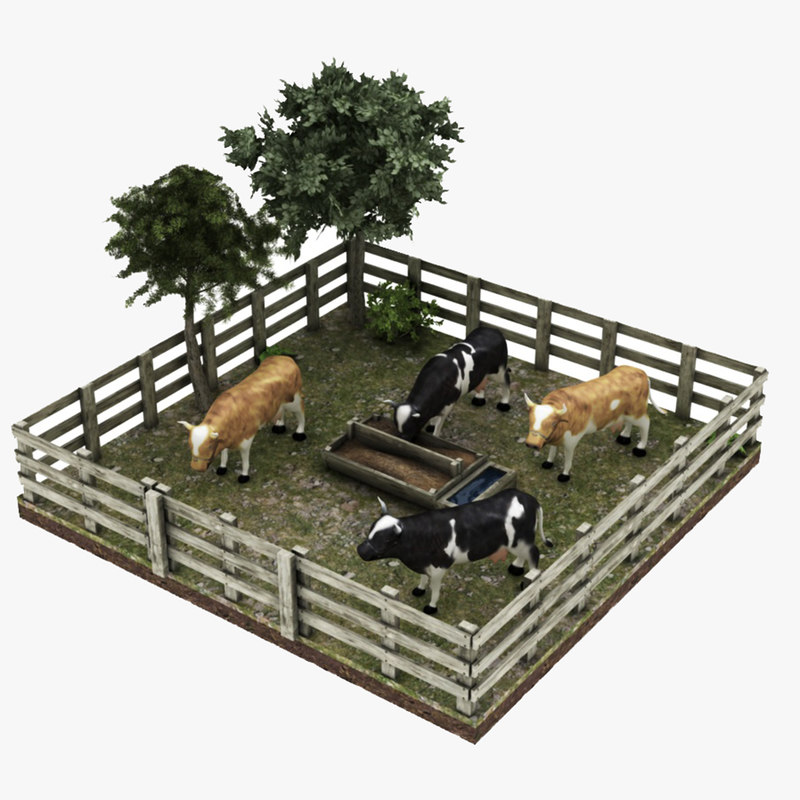 Cow farm 3D model - TurboSquid 1422761