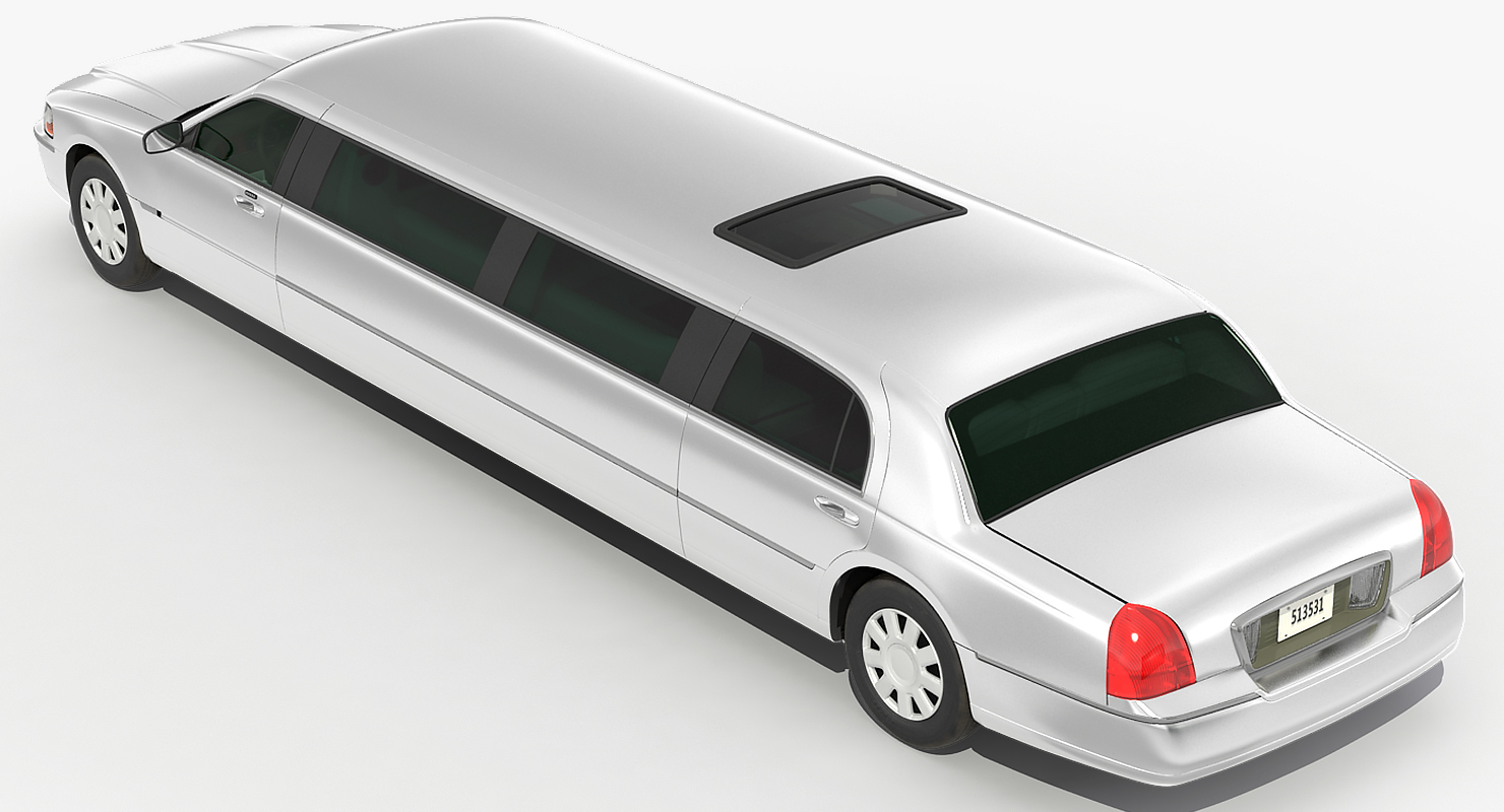 3D model white limousine generic simple - TurboSquid 1422836