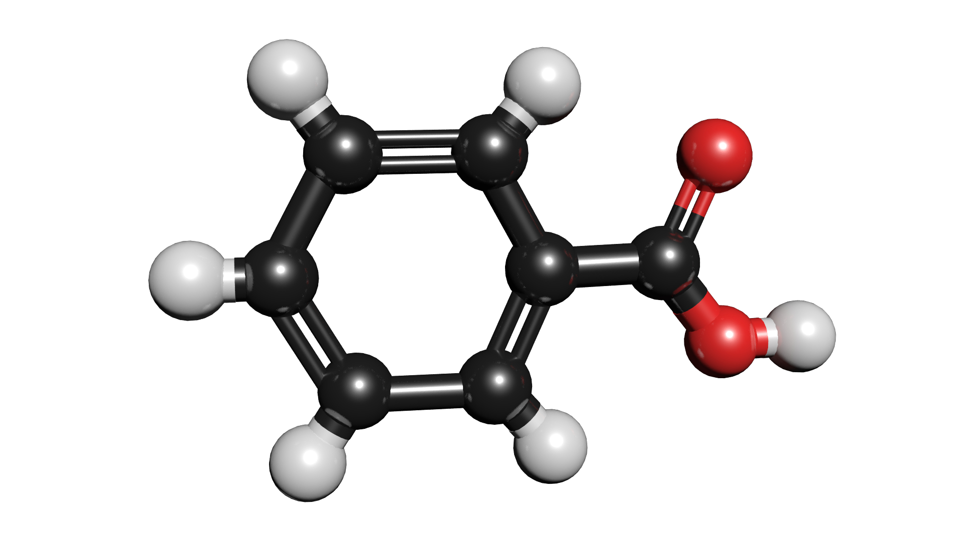 modèle 3D de Acide benzoïque Modèle 3D C7H6O2 Modèle 3D Modèle 3D ...