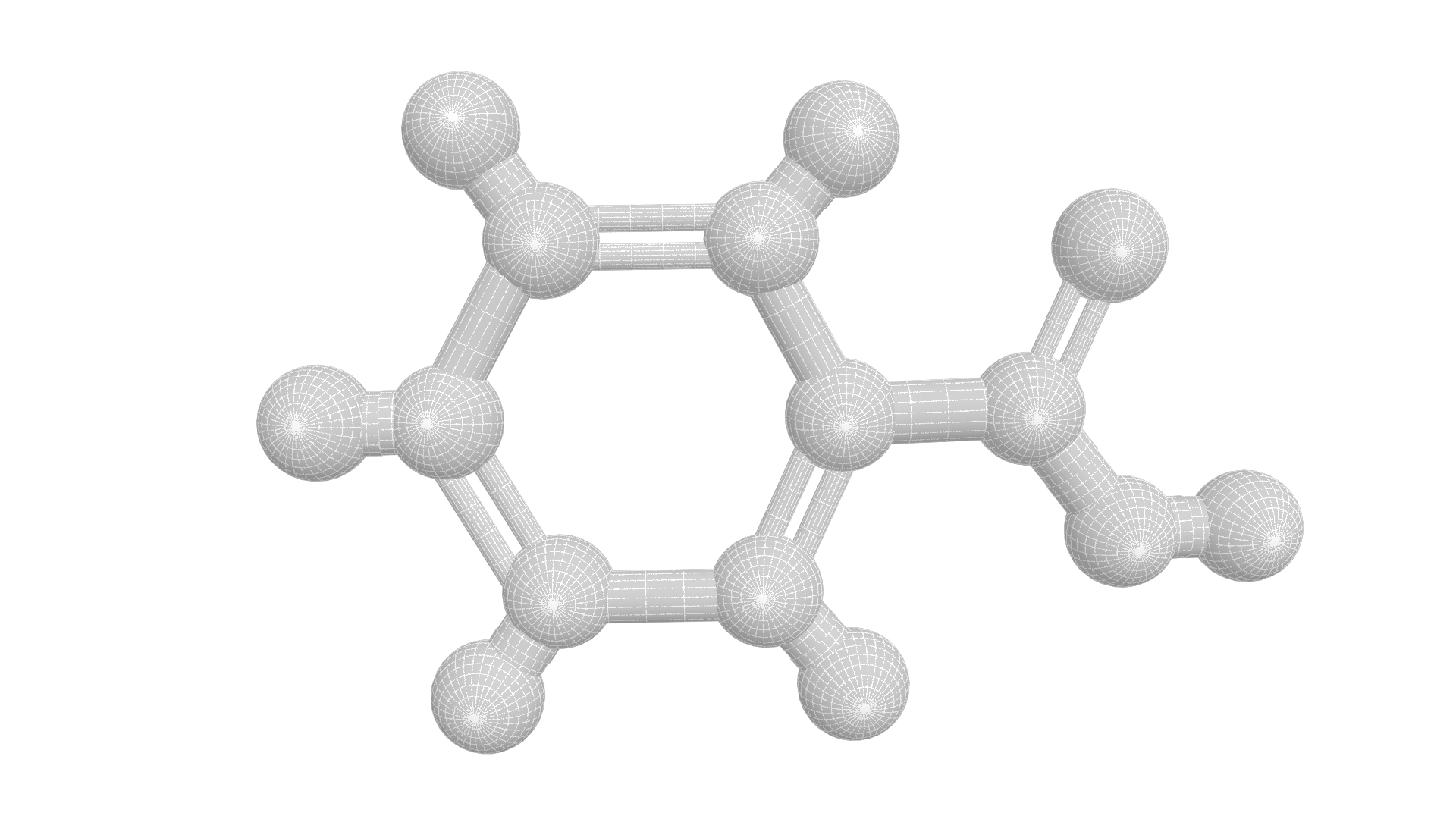 C7h6o2 molecule benzoic acid 3D model - TurboSquid 1422903