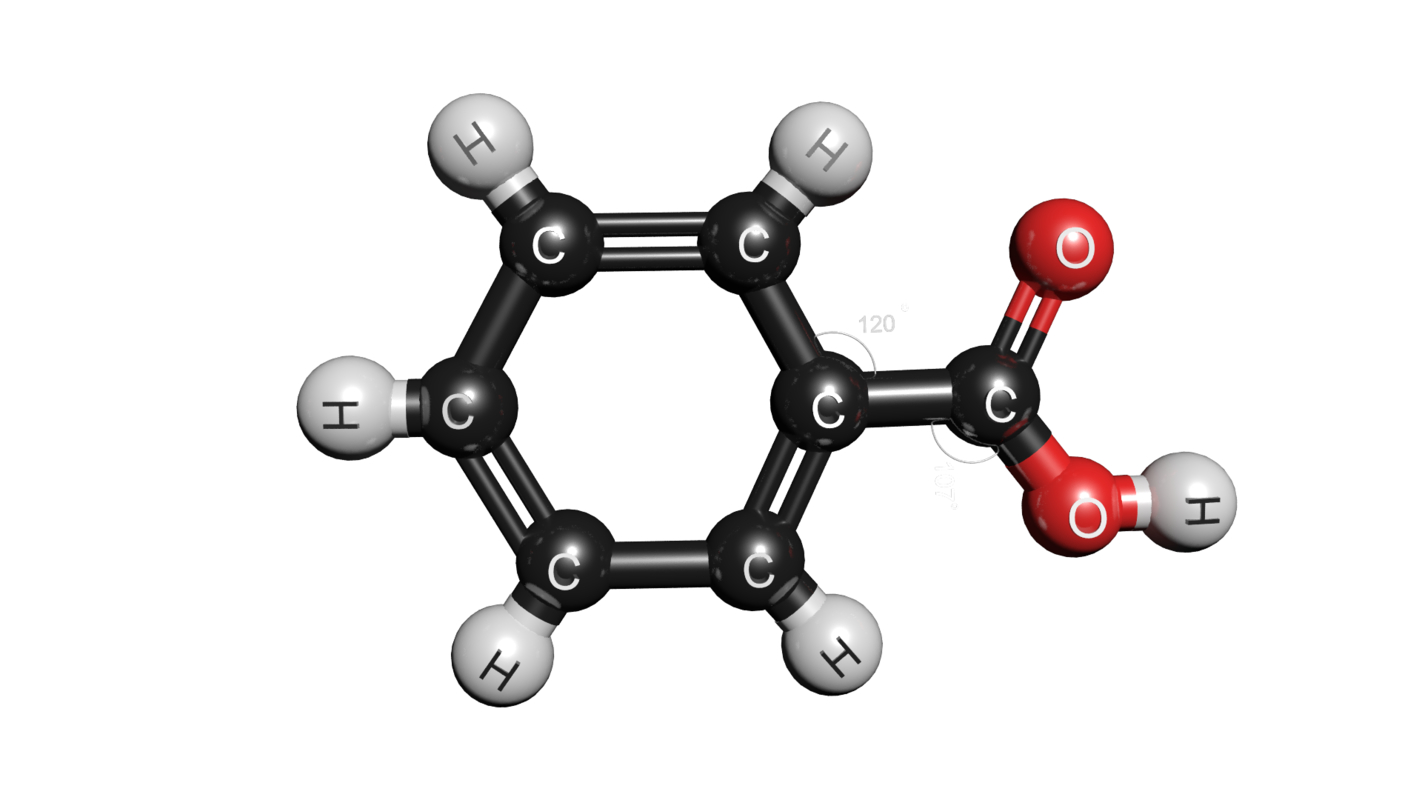Kwas benzoesowy Model 3D C7H6O2 Model 3D model 3D Model 3D - TurboSquid ...