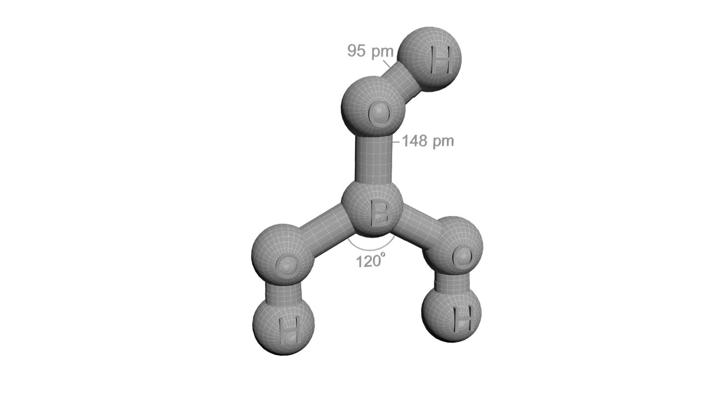 H3bo3 boric acid 3D - TurboSquid 1422931
