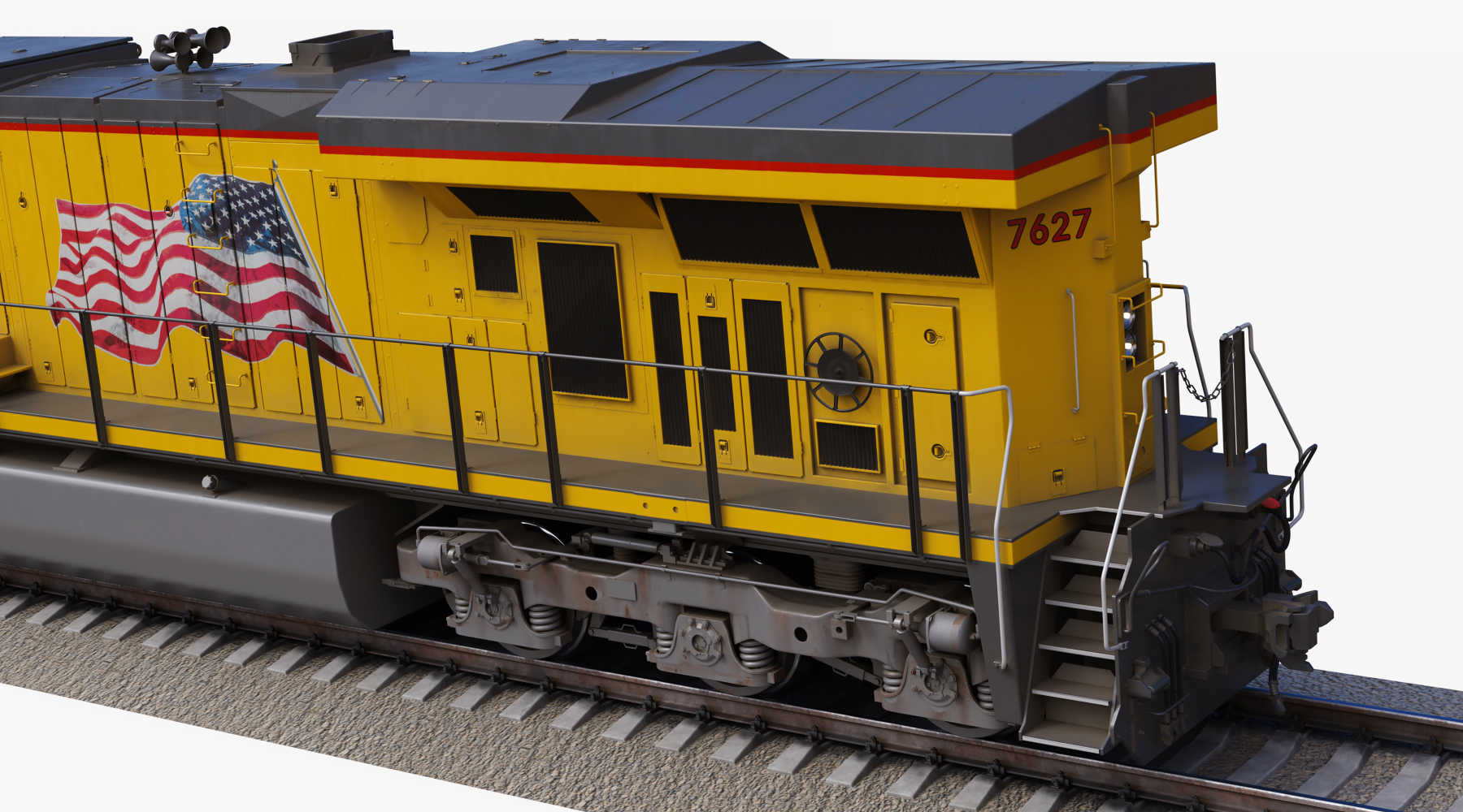 Locomotive ge es44ac union pacific 3D model - TurboSquid 1423025