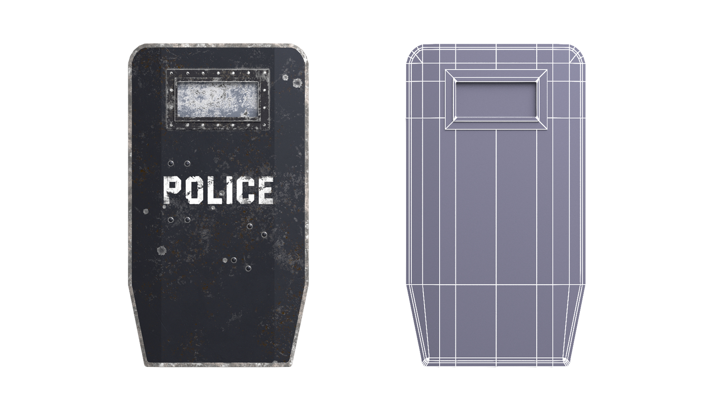 Riot shield 3D model - TurboSquid 1423091