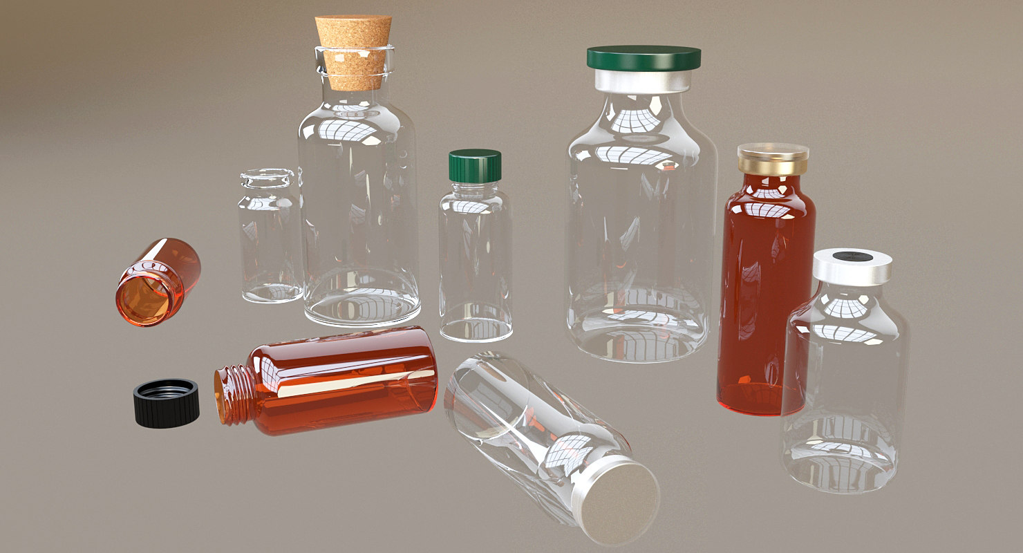 Vials pharmaceutical 3D model - TurboSquid 1423164