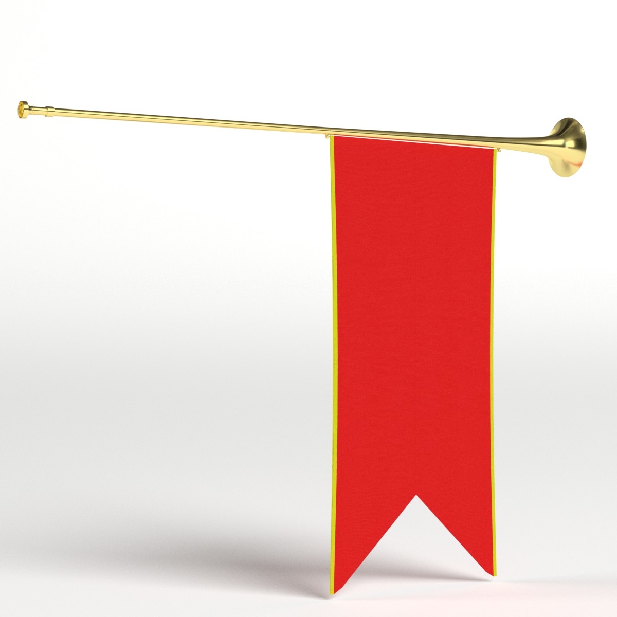 3D medieval heraldic trumpet banner model - TurboSquid 1423269