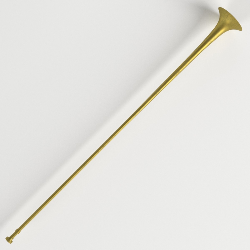 3D long trumpet model - TurboSquid 1423289