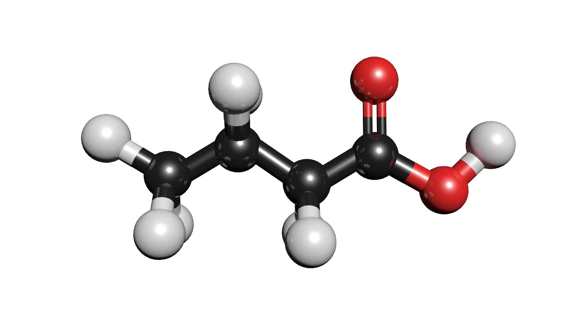 modelo 3d Modelo 3D de ácido butírico C4H8O2 Modelo 3D - TurboSquid 1423470