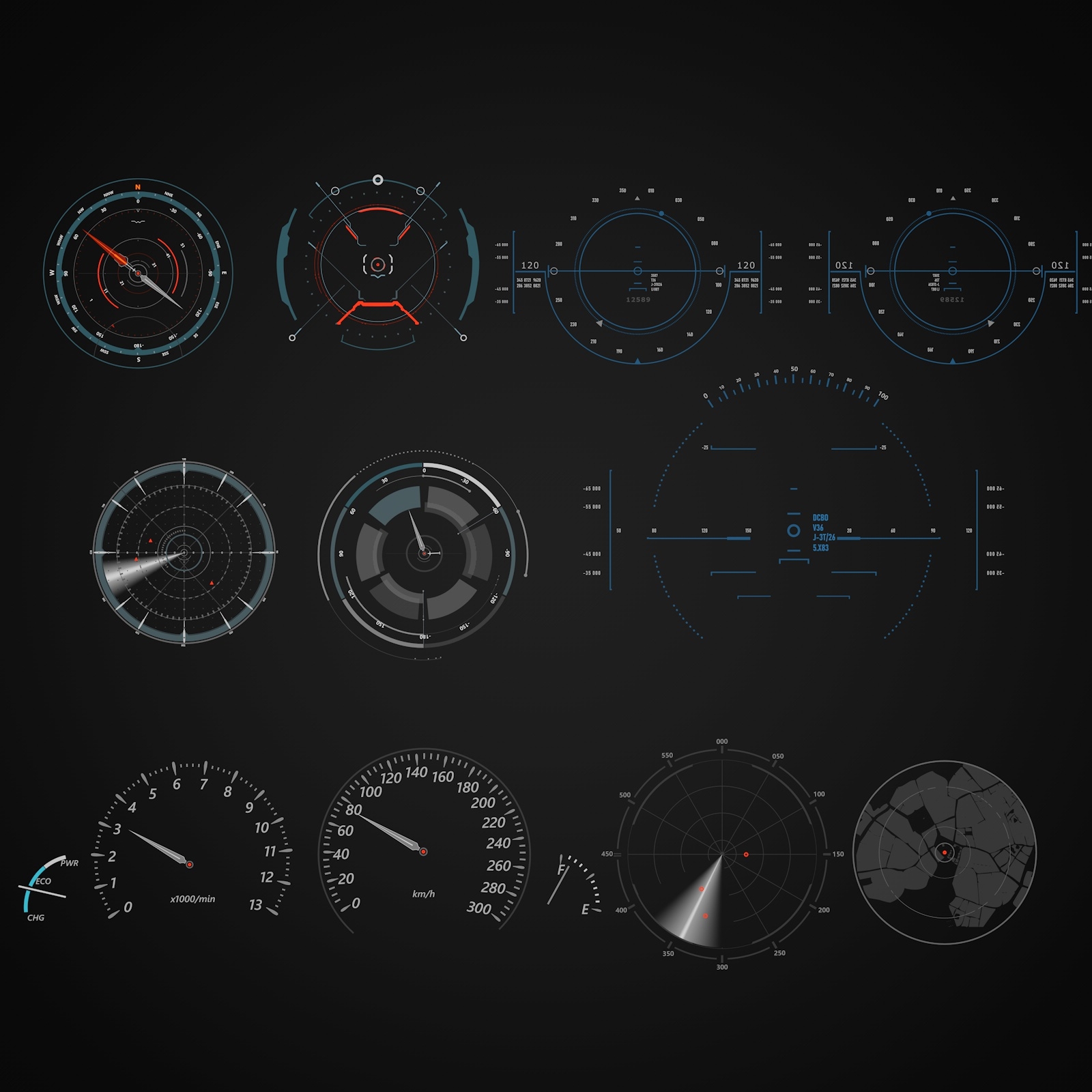 科幻Hud元素3D模型 - TurboSquid 1423117