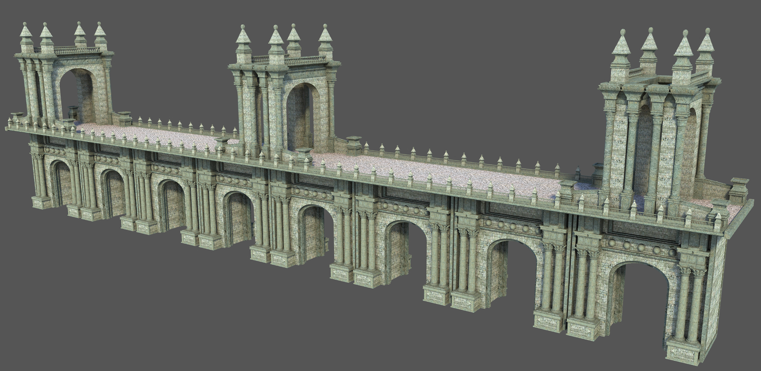 3D bridge fantasy arch - TurboSquid 1423806