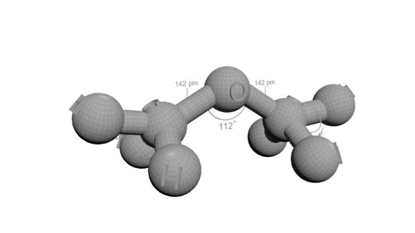 C2h6o dimethyl ether 3D - TurboSquid 1424020