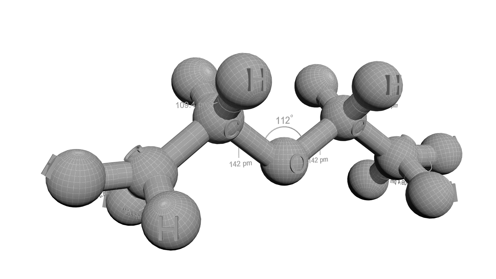 3D model c2h5 2o diethyl ether - TurboSquid 1424000