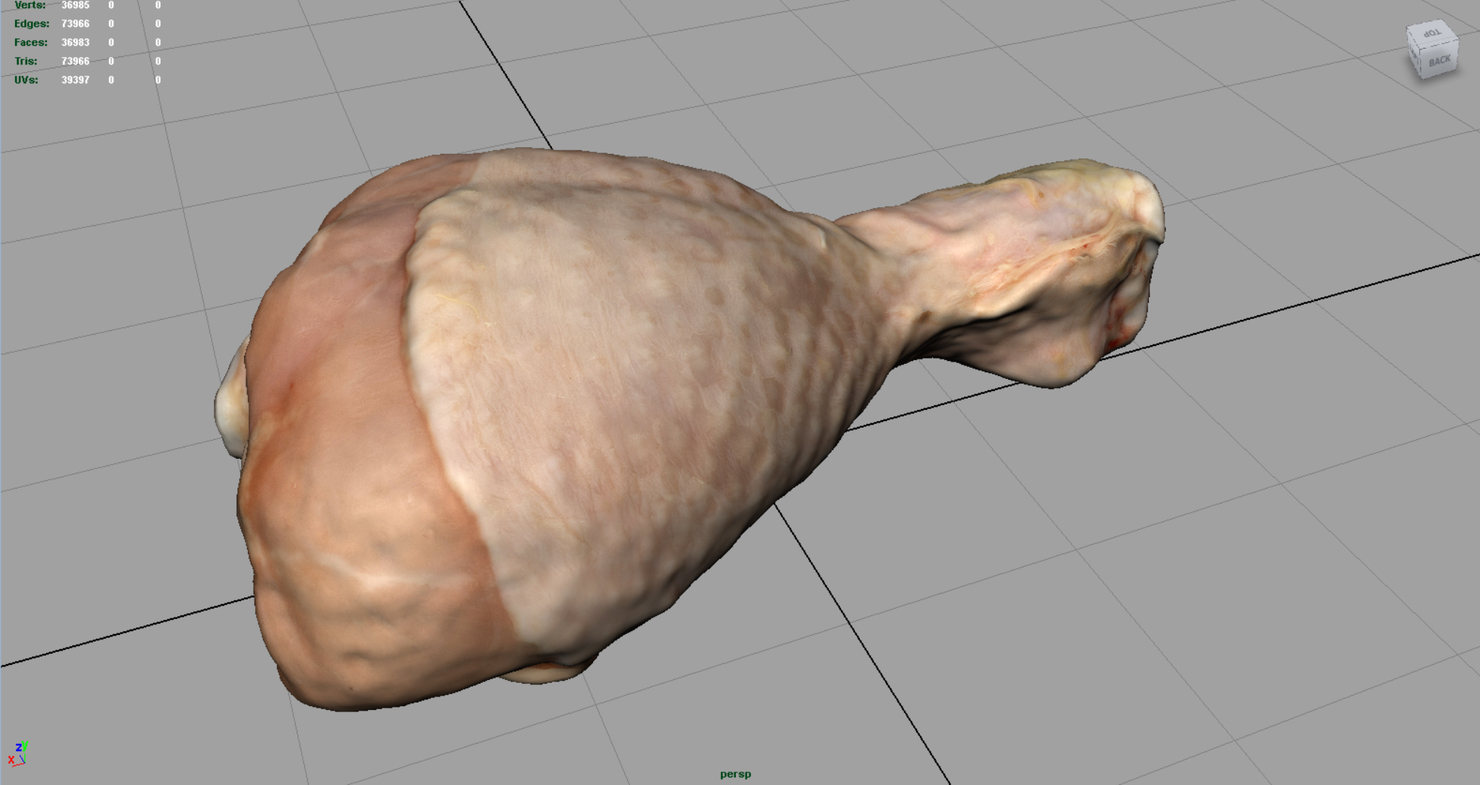 3D fresh chicken leg - TurboSquid 1424055