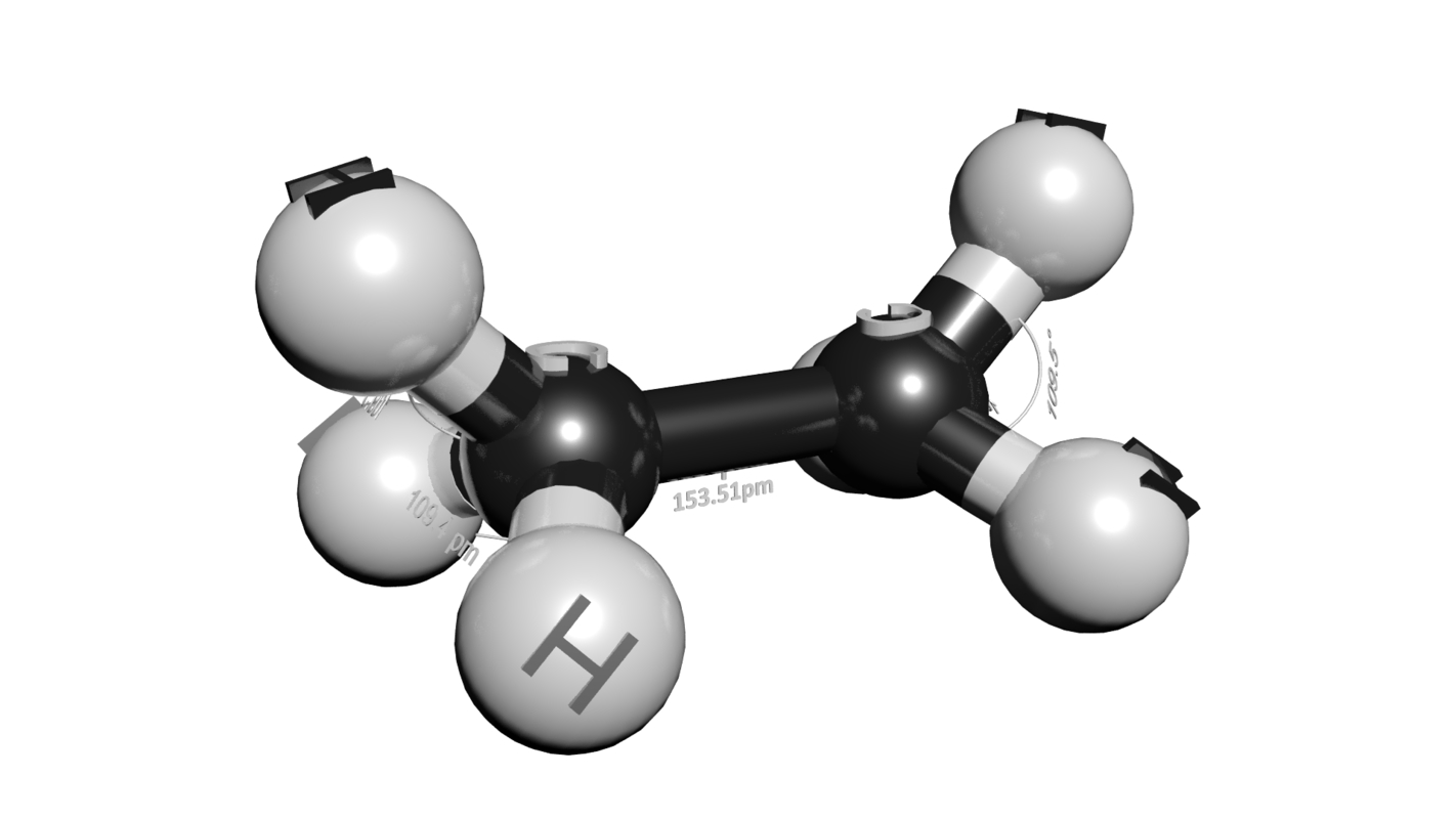 C2h6 ethane 3D model - TurboSquid 1424040
