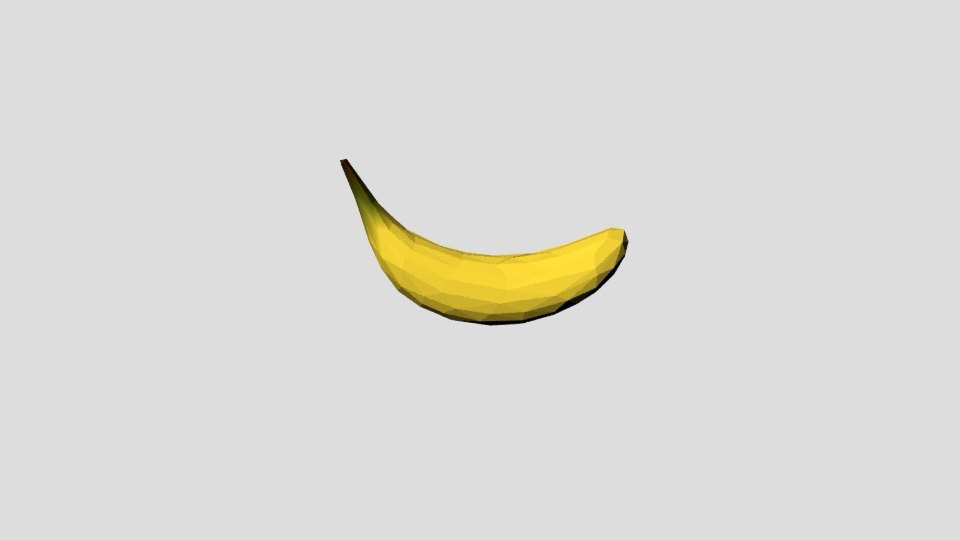 modelo 3d Triángulo Low Poly De Banano - TurboSquid 1424103