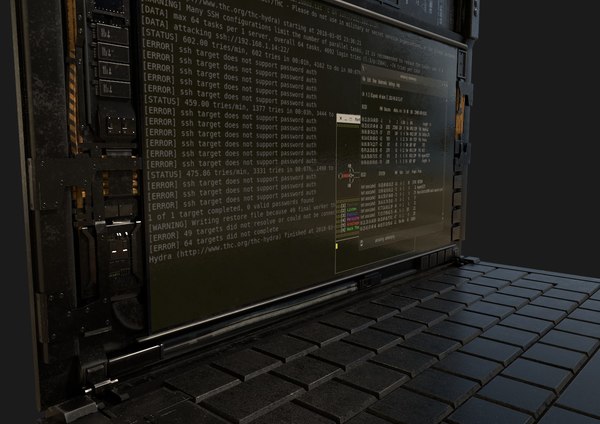 Hacker laptop sci-fi 3D model - TurboSquid 1424157