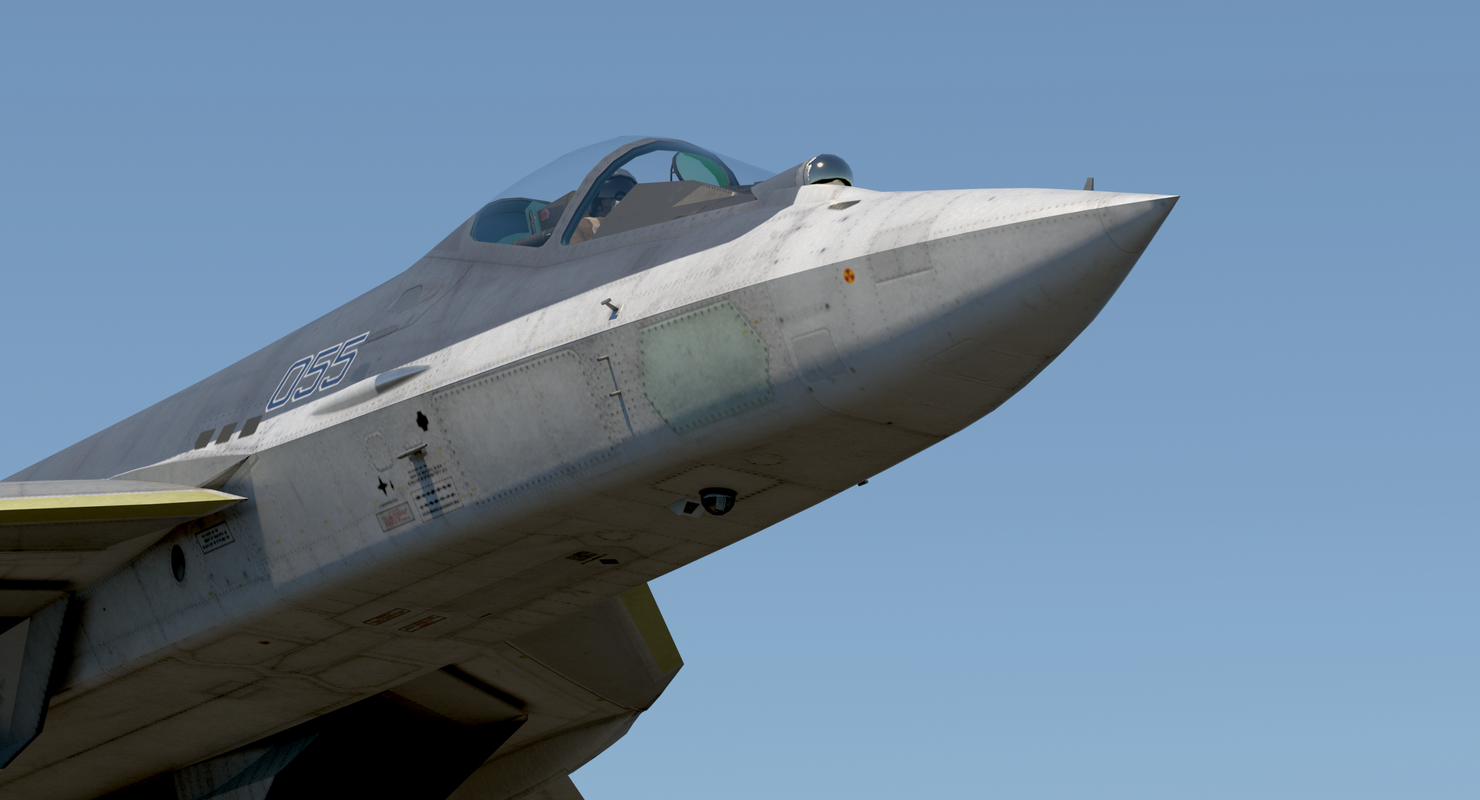 3D sukhoi su57 prototype 055 - TurboSquid 1424189