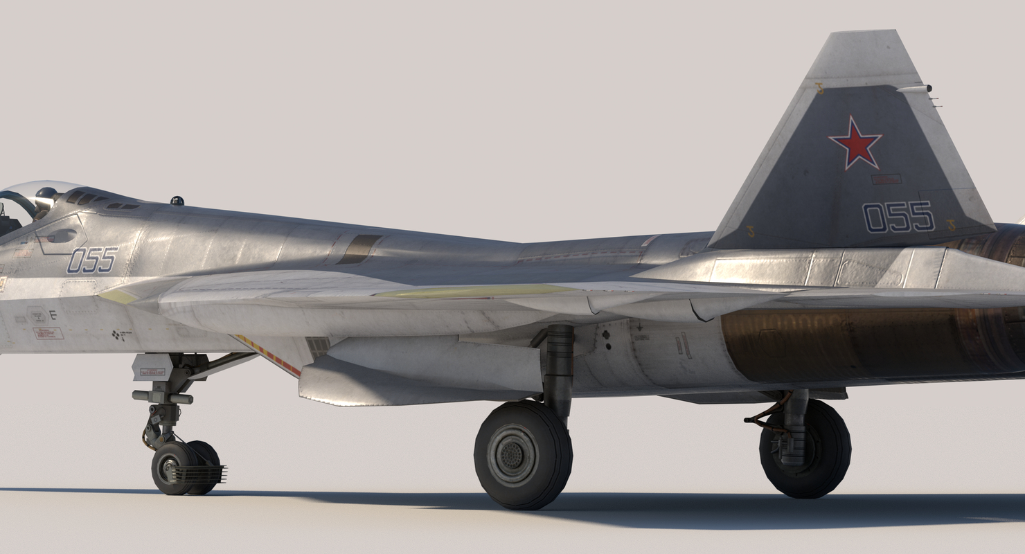 3D sukhoi su57 prototype 055 - TurboSquid 1424189