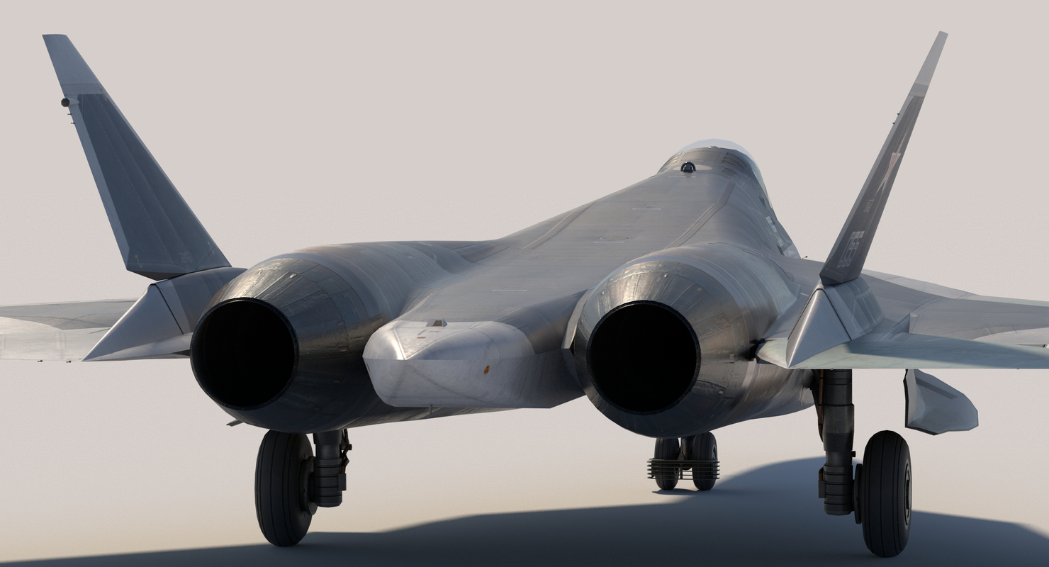 3D sukhoi su57 prototype 055 - TurboSquid 1424189