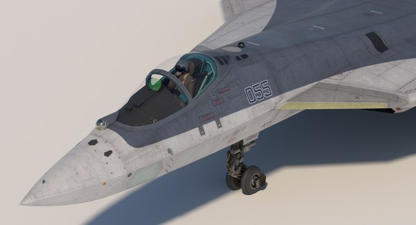 3D sukhoi su57 prototype 055 - TurboSquid 1424189